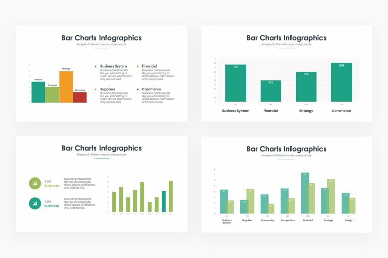 Bar Charts Infographics - PowerPoint – MasterBundles
