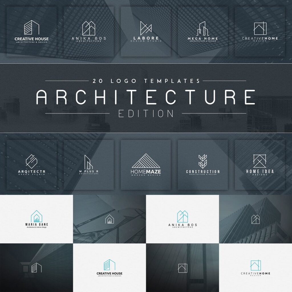 20 Logos (Architecture Edition) -50% – MasterBundles