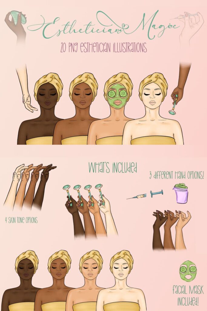 Esthetician Magic | 20 PNG Esthetician & Beauty illustrations ...