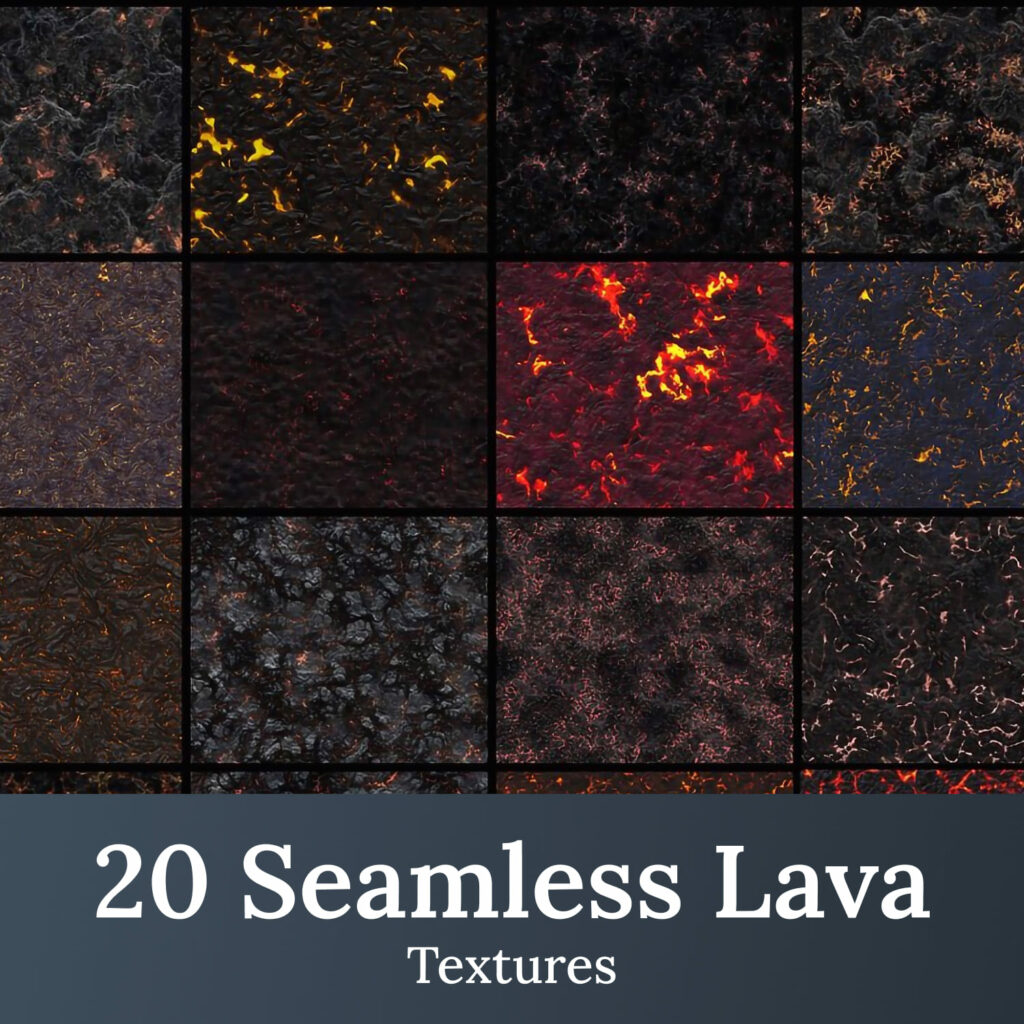 20 Seamless Lava Textures – MasterBundles