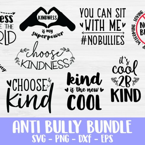 Anti Bully Bundle SVG, Kindness Bundle SVG | Master Bundles