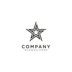 set of star logo vector line style, 4 logo design star | MasterBundles