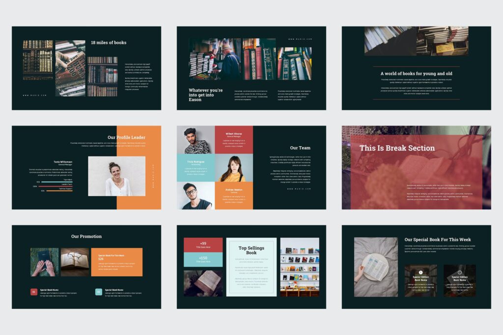 Muvio: Book Powerpoint – MasterBundles