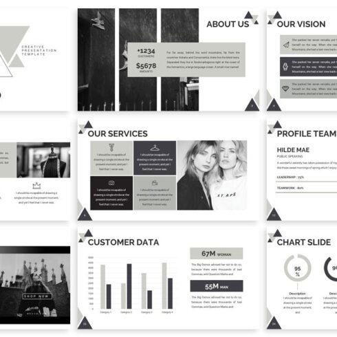 Nuevo - Abstract Powerpoint Template | Master Bundles