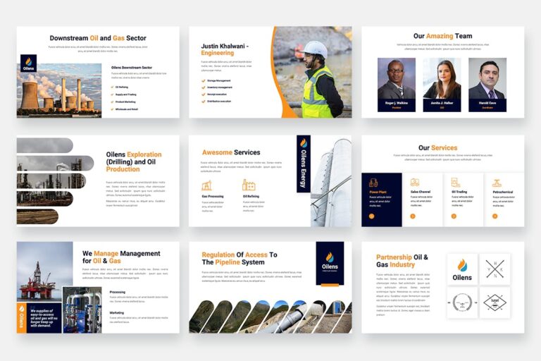 Oilens - Oil & Gas Industry Powerpoint Template – MasterBundles