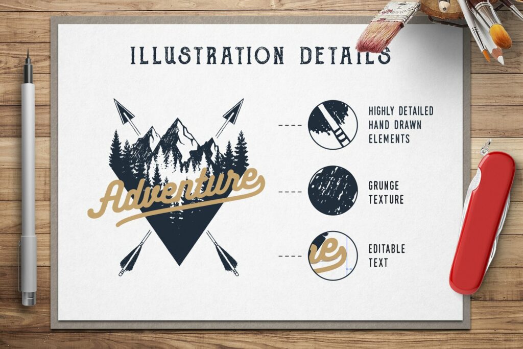 Wanderlust. 15 Double Exposure Logos – MasterBundles