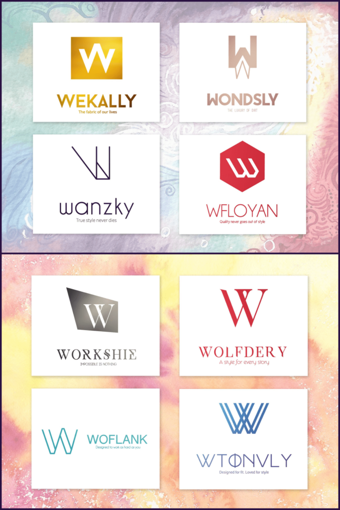 20 "W" Letter Alphabetic Logos – MasterBundles