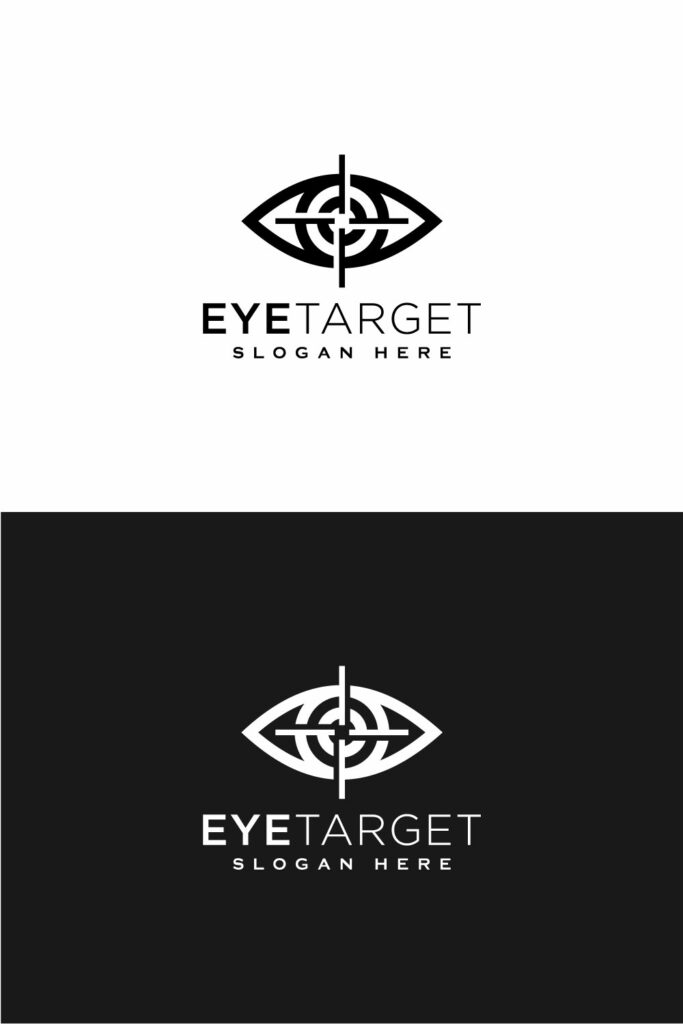eye target logo design vector template - MasterBundles