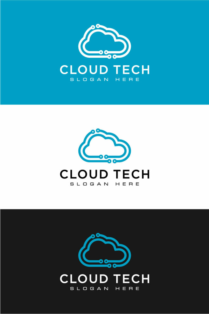 cloud technology vector template design - MasterBundles