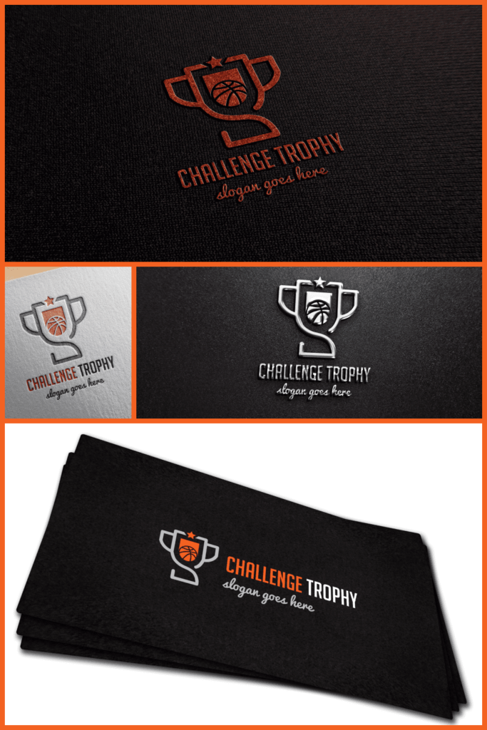 Basketball Challenge Trophy Logo AI – MasterBundles