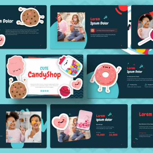 Cute Candy Powerpoint Template – MasterBundles