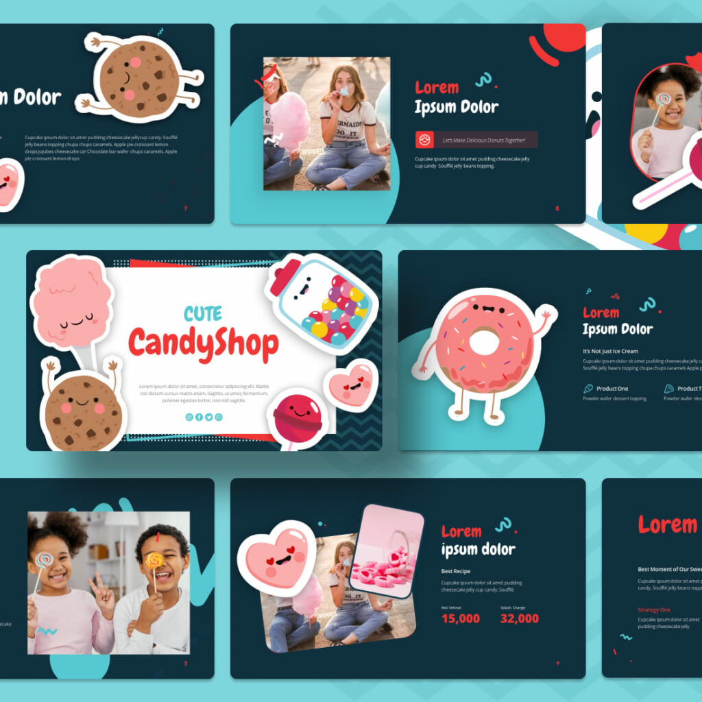 Cute Candy Presentation Template – MasterBundles