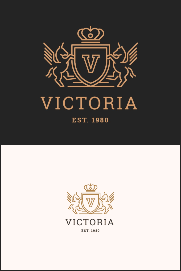 Letter V Logo - Heraldry Crest Logo – MasterBundles
