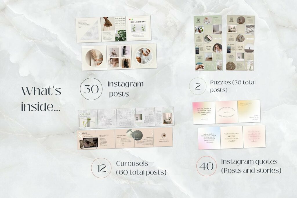 Instagram Template Bundle / Canva - MasterBundles