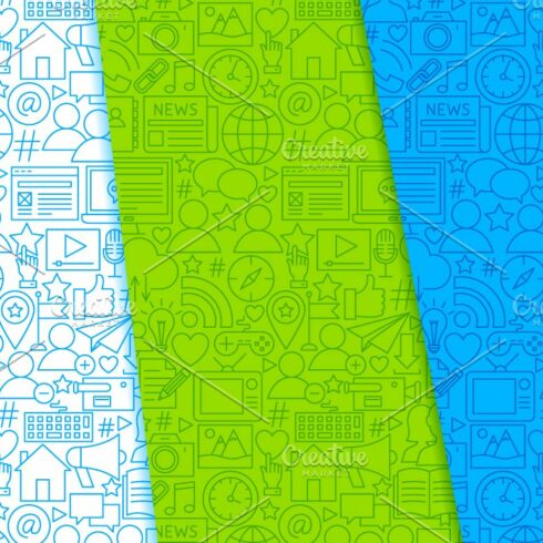 Social Media Line Tile Patterns – MasterBundles