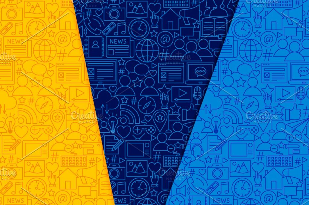 Social Media Line Tile Patterns – MasterBundles