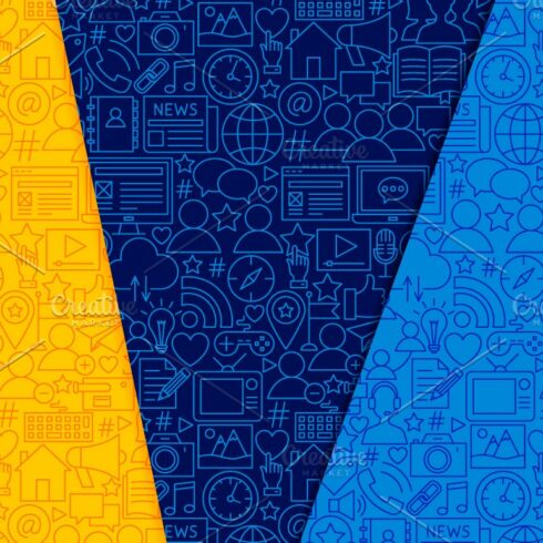 Social Media Line Tile Patterns | Master Bundles