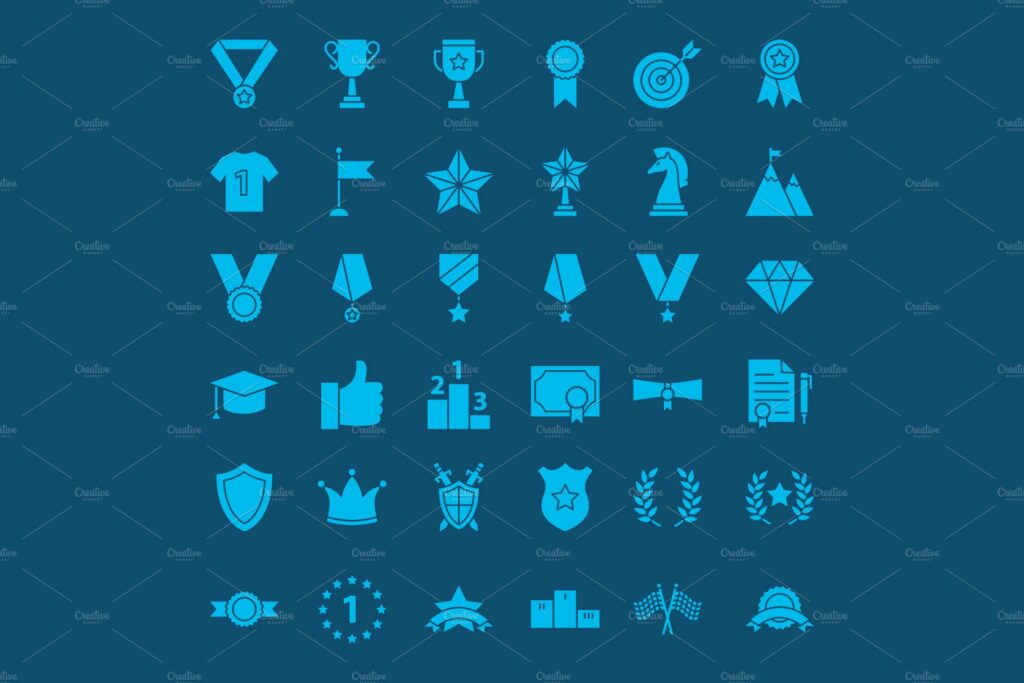Award Line Art Icons – MasterBundles