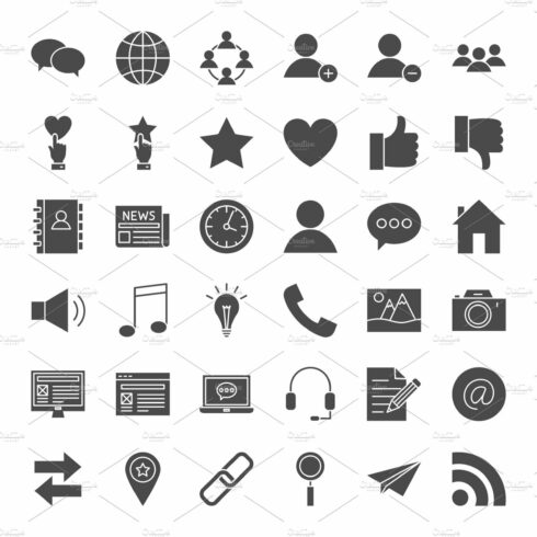 Social Media Line Art Icons | Master Bundles