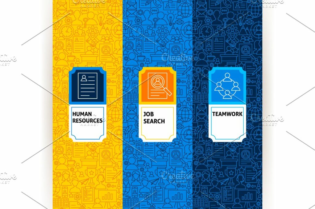 Human Resources Line Tile Patterns – MasterBundles