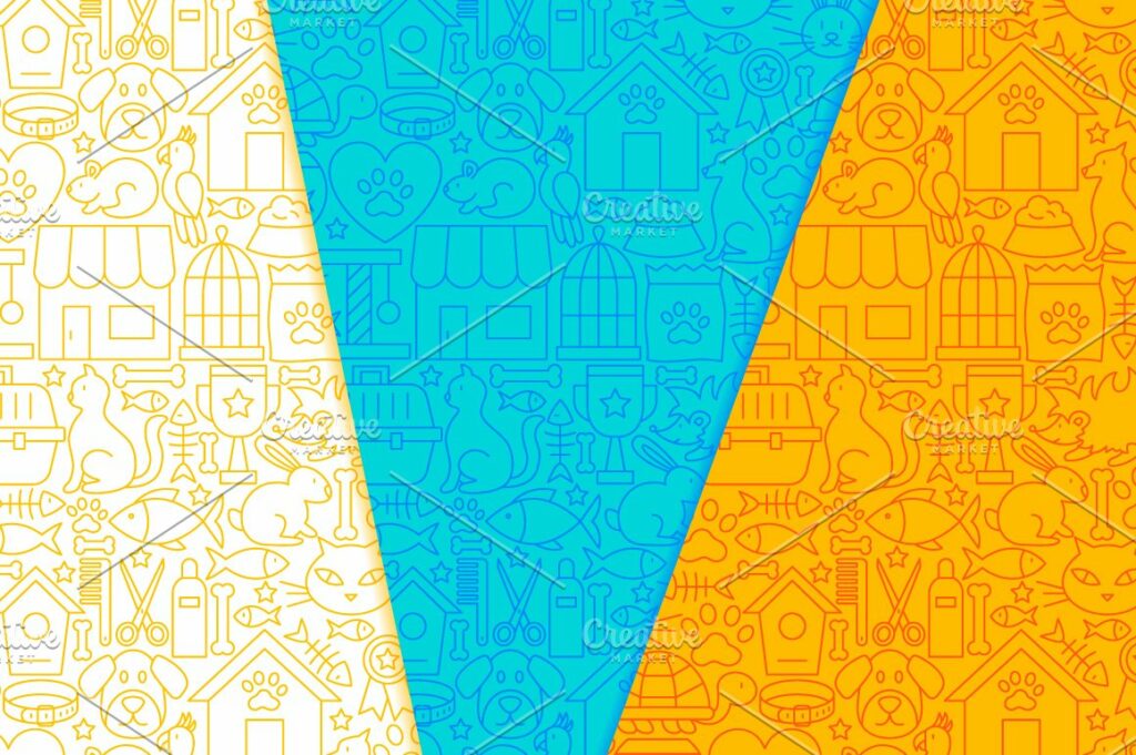 Pet Shop Line Tile Patterns – MasterBundles