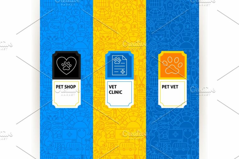 Pet Vet Line Tile Patterns – MasterBundles