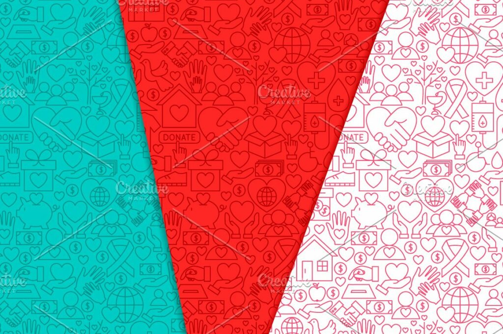 Charity Donation Line Tile Patterns – MasterBundles