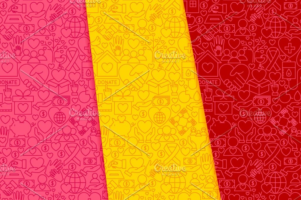 Charity Donation Line Tile Patterns – MasterBundles