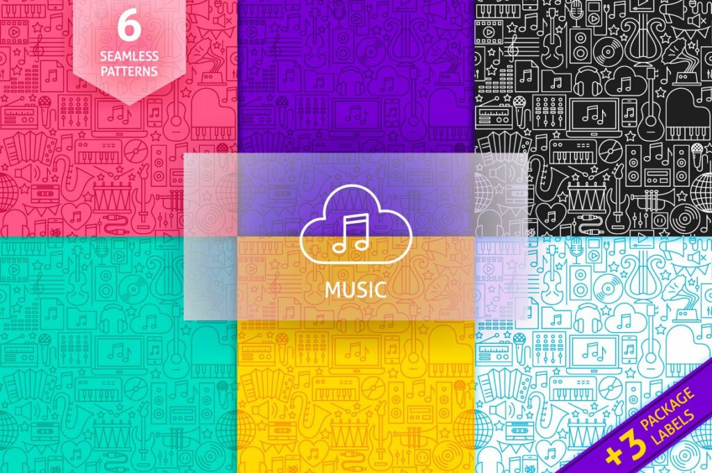 Music Line Tile Patterns – MasterBundles