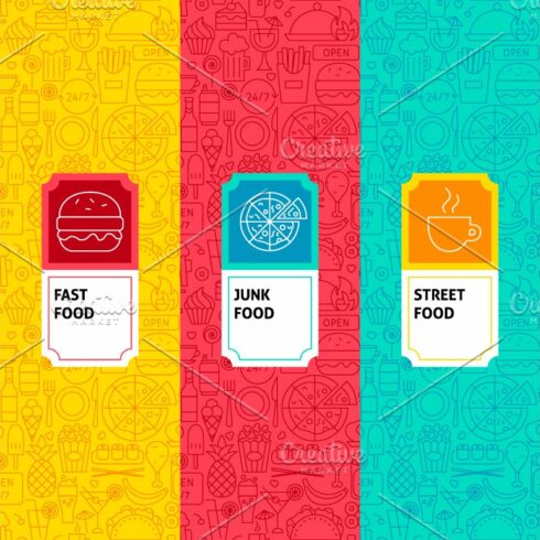 Fast Food Line Tile Patterns | Master Bundles