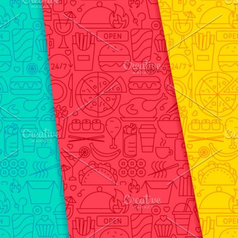 Fast Food Line Tile Patterns | Master Bundles