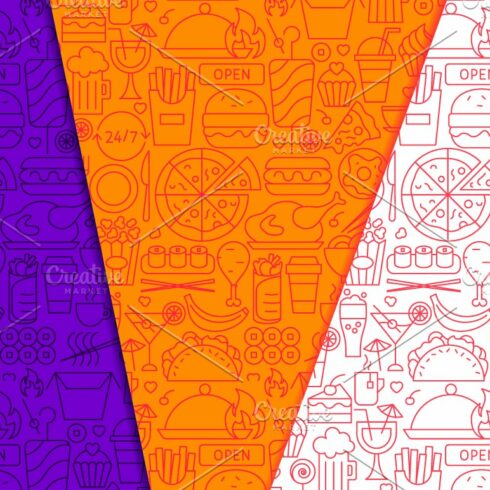 Fast Food Line Tile Patterns | Master Bundles