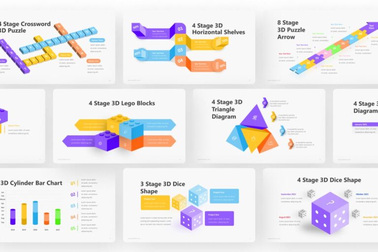 3D Infographic PowerPoint Template – MasterBundles