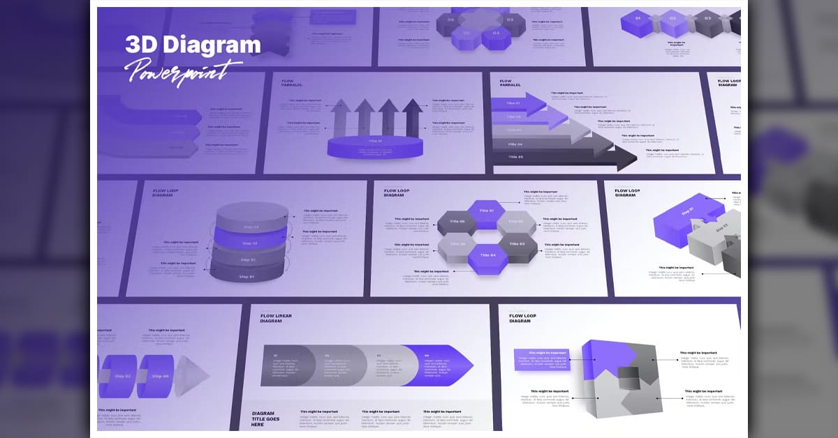 3D Diagram Powerpoint Template – MasterBundles