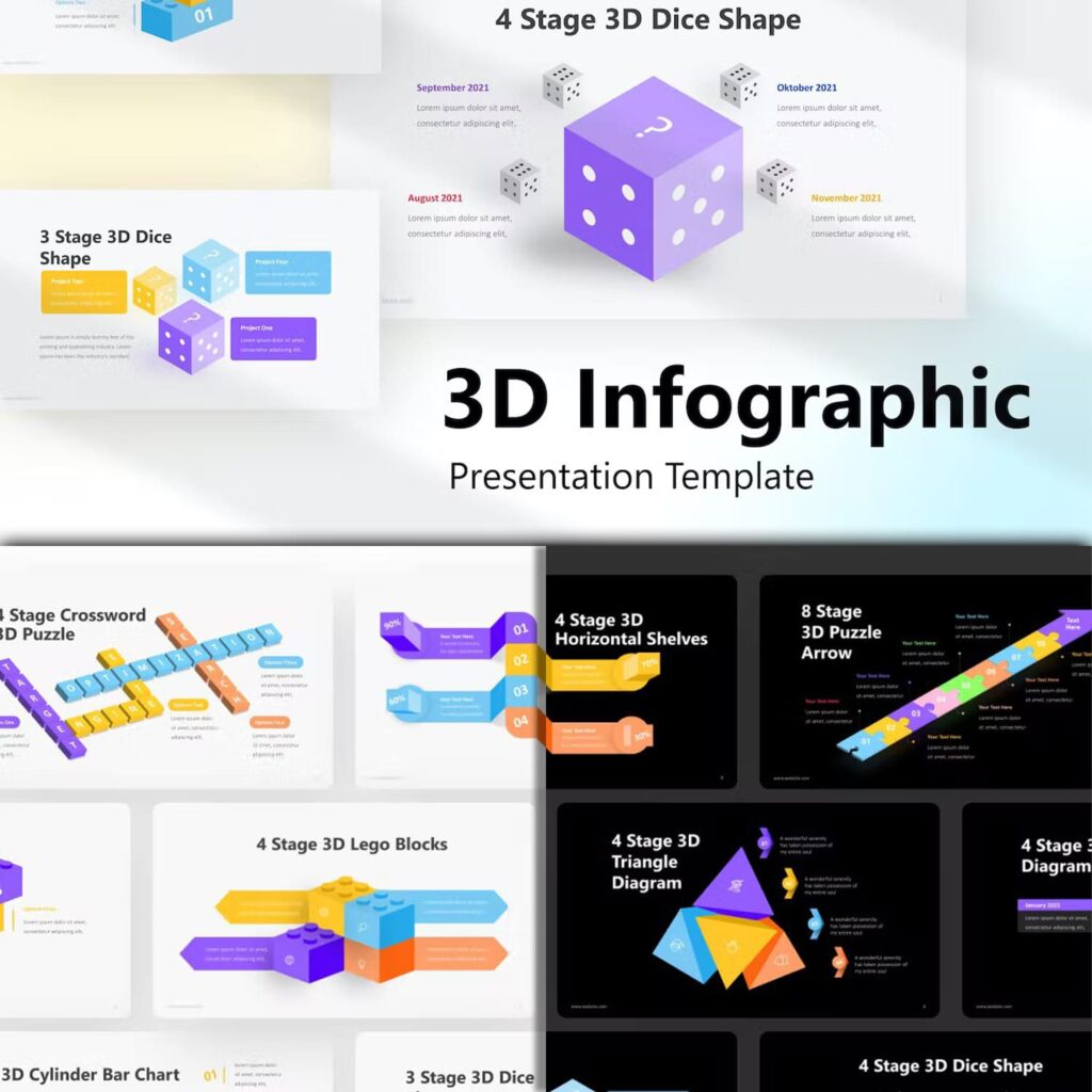 3D Infographic PowerPoint Template – MasterBundles