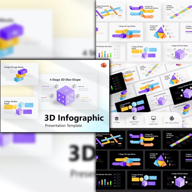 3D Infographic PowerPoint Template – MasterBundles