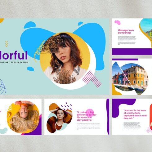 Colorful & Pop Art PowerPoint Template | MasterBundles