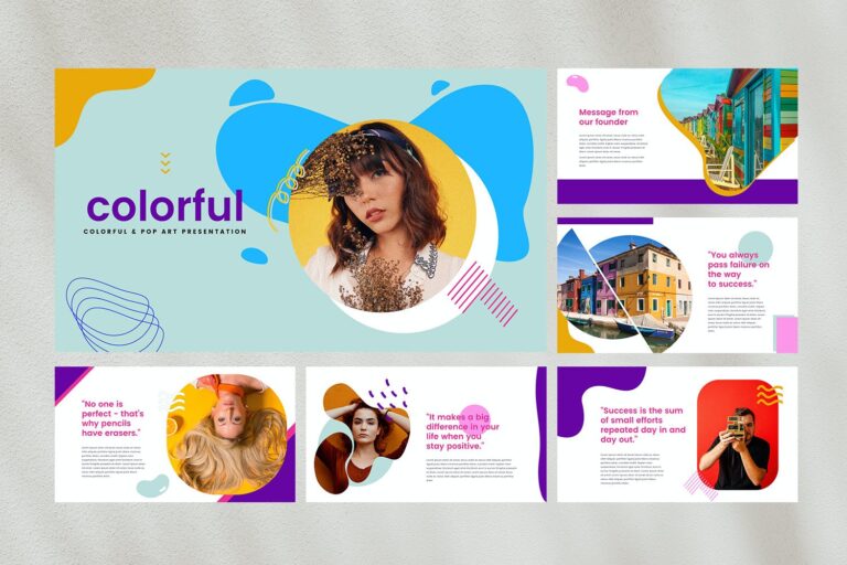 Colorful & Pop Art PowerPoint Template – MasterBundles