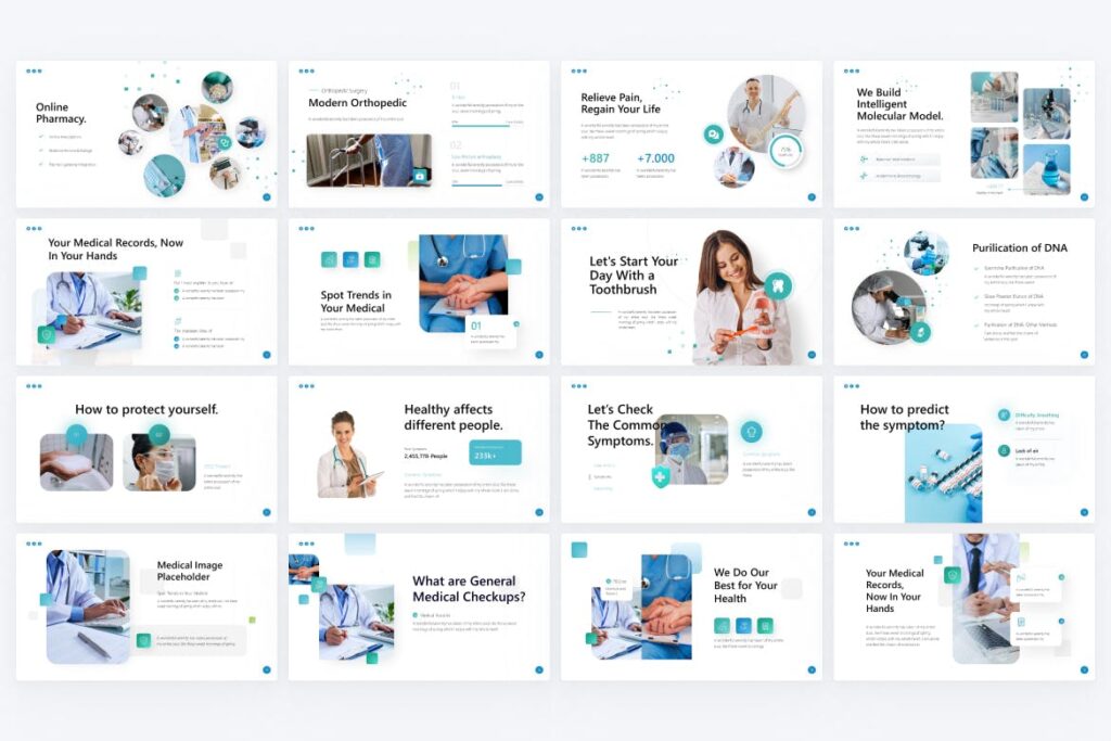Medicinal 3D Illustration PowerPoint Template – MasterBundles