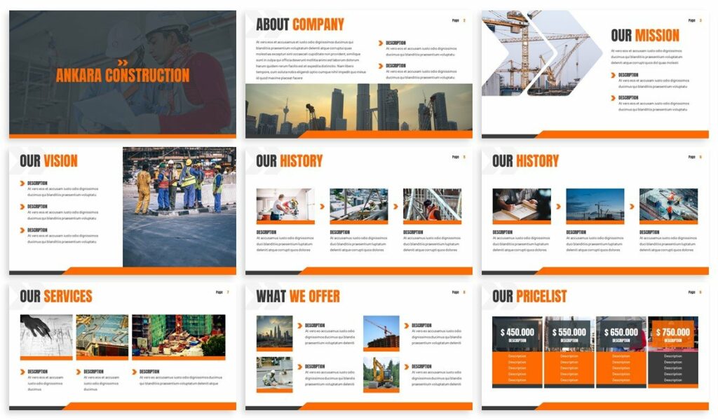 Ankara - Construction Powerpoint – MasterBundles