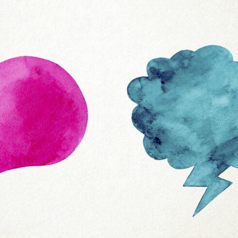 Watercolor Speech Bubbles Clipart | Master Bundles