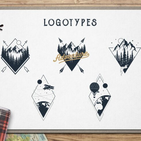 Wanderlust. 15 Double Exposure Logos | Master Bundles
