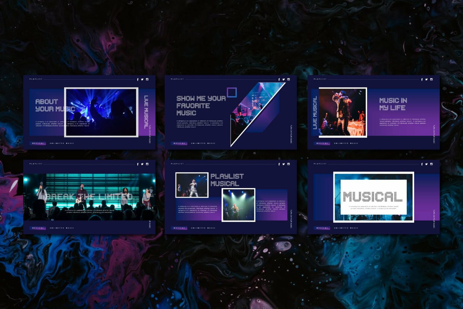 Playlist | Powerpoint Template – MasterBundles