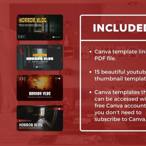Horror Vlog Youtube Thumbnail | Master Bundles