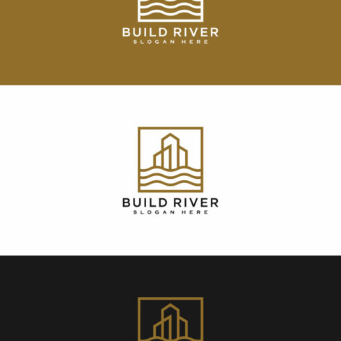 building river logo vector design template | MasterBundles