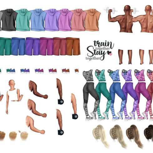 Sports couple clipart | MasterBundles