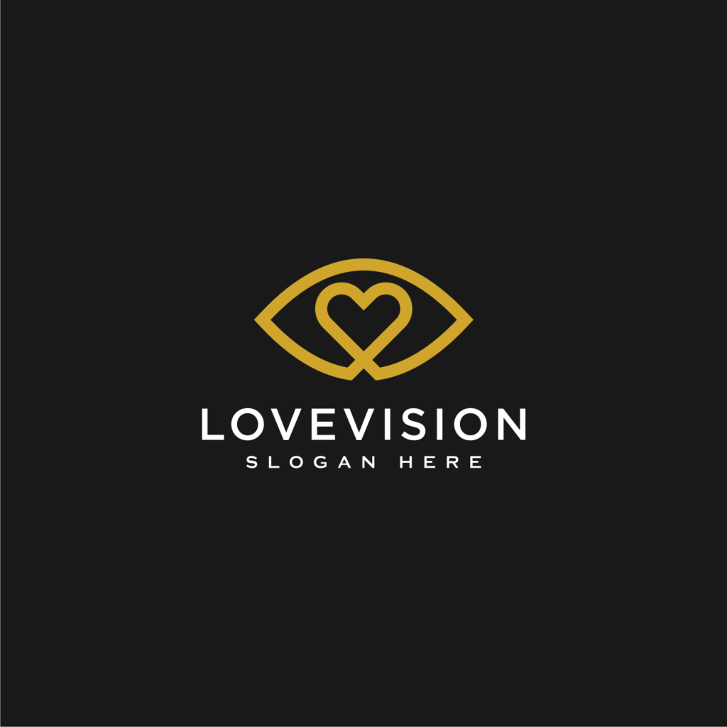 love vision logo vector line style - MasterBundles
