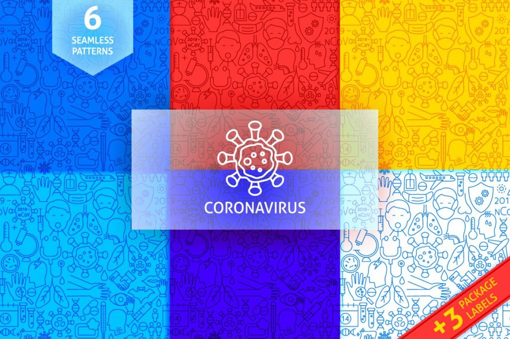 Coronavirus Line Tile Patterns – MasterBundles