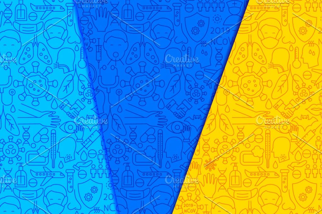 Coronavirus Line Tile Patterns – MasterBundles