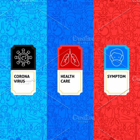 Coronavirus Line Tile Patterns | Master Bundles